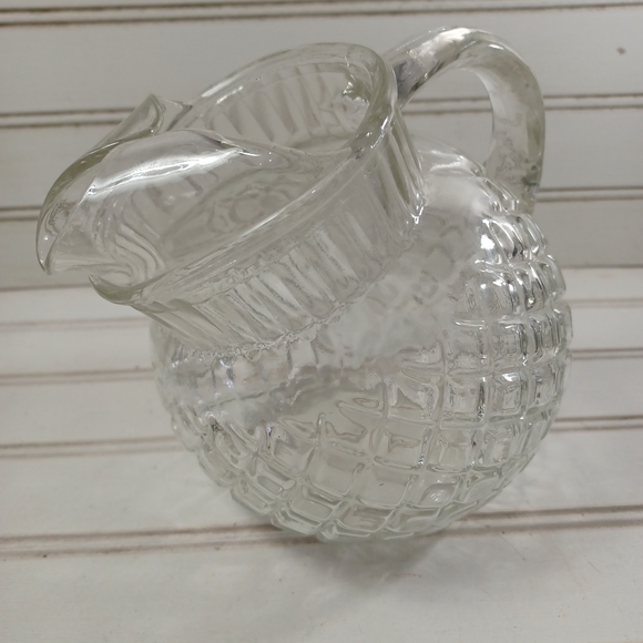 unknown | Dining | Vintage Slanted Crystal Pitcher 6 Diamond Pattern ...